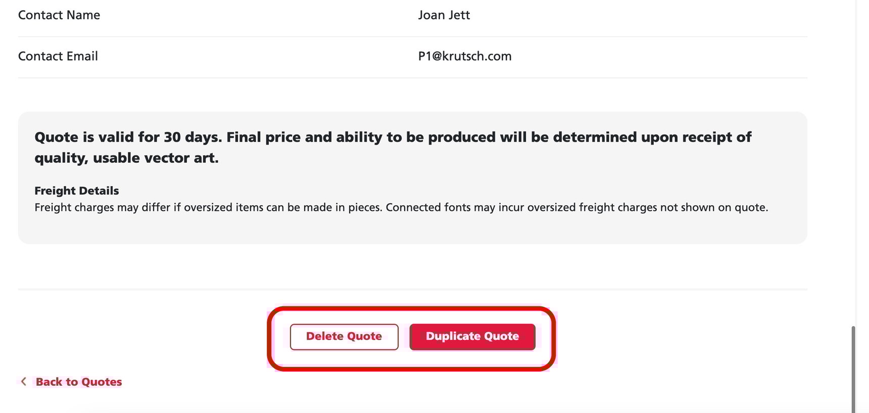 How to Duplicate a Quote