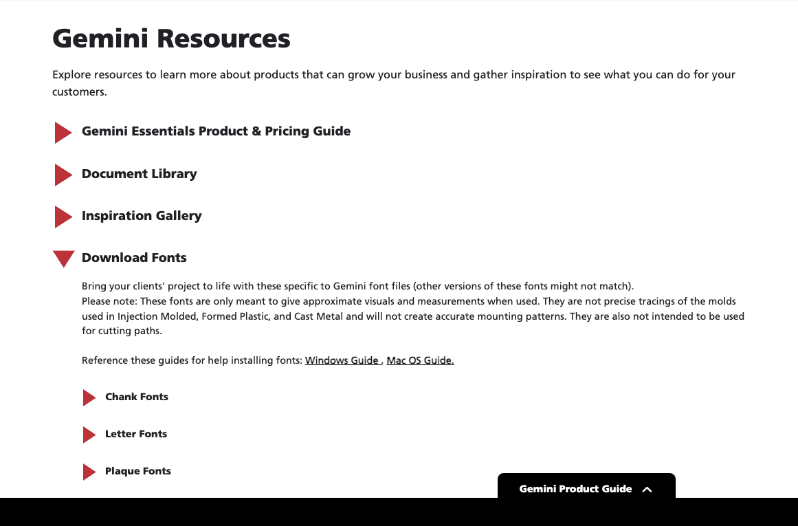 How to Download Gemini Standard Fonts