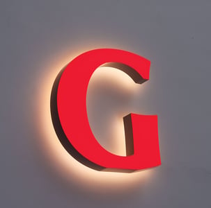 Acrylic with Translucent Vinyl Face And Halo Lit Overview