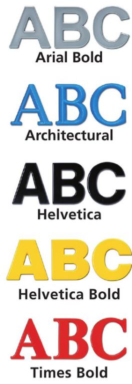 Formed Plastic Letter–Standard Fonts